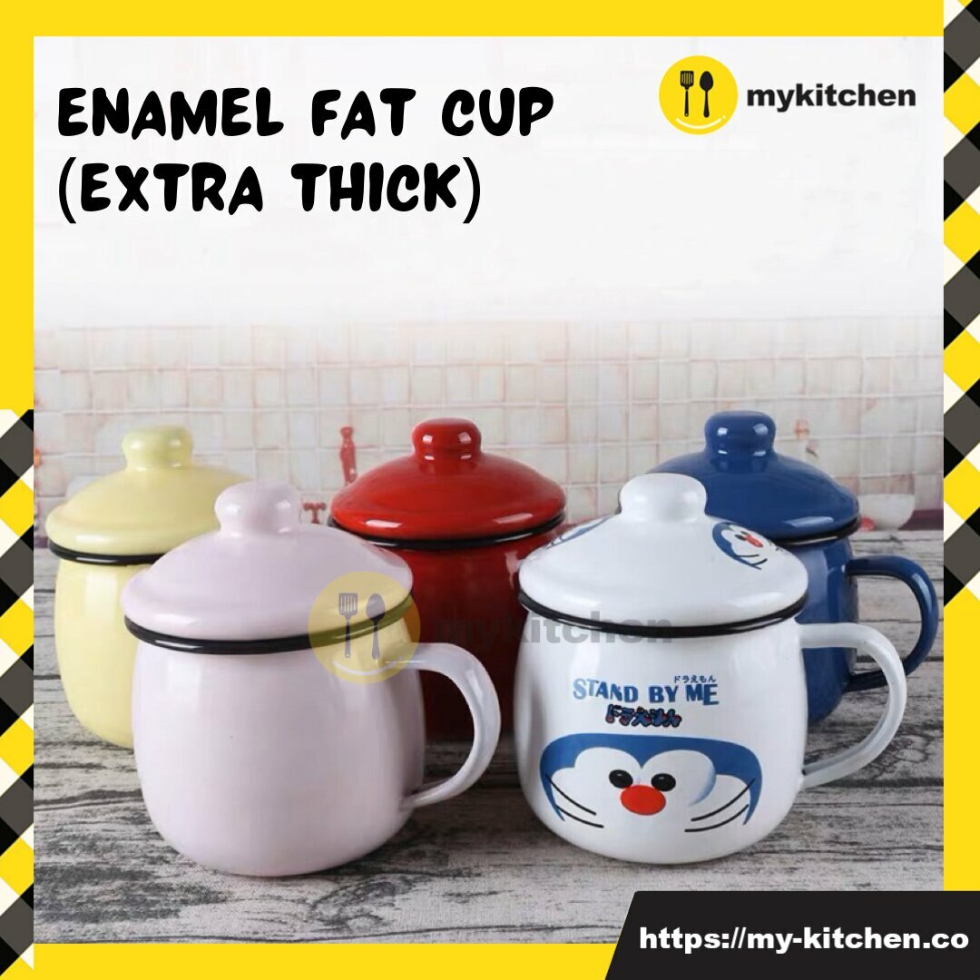 [MY KITCHEN] Enamel Fat Cup Extra Thick Enamel Mug Sim