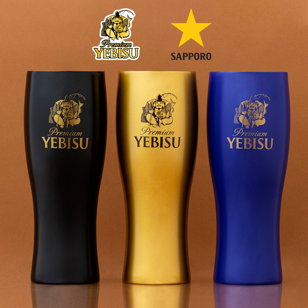 YEBISU 惠比壽 日本知名啤酒品牌 真空 限量 保溫杯 三色