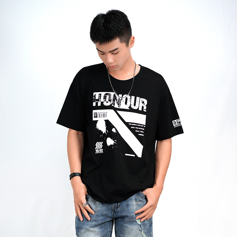 RETOP 賽博龐克 榮耀戰役寬版圓領T 黑| RETOP原創潮流服飾品牌