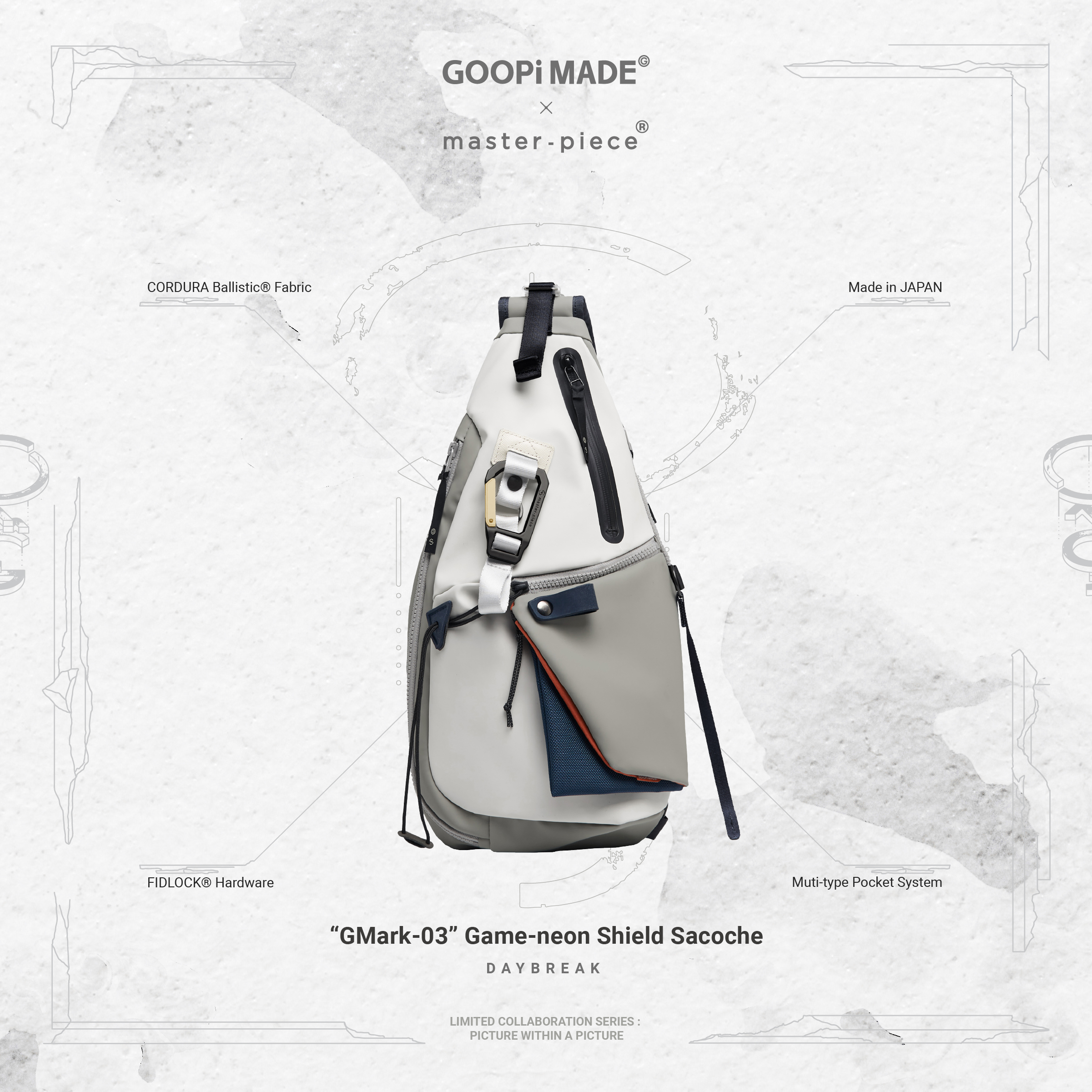 “GMark-03” Game-neon Shield Sacoche - Daybreak
