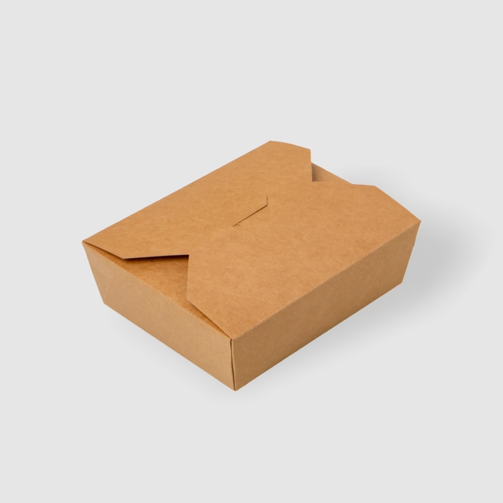 KRAFT PAPER FOLDED TOP TAKE OUT BOX-NO.5