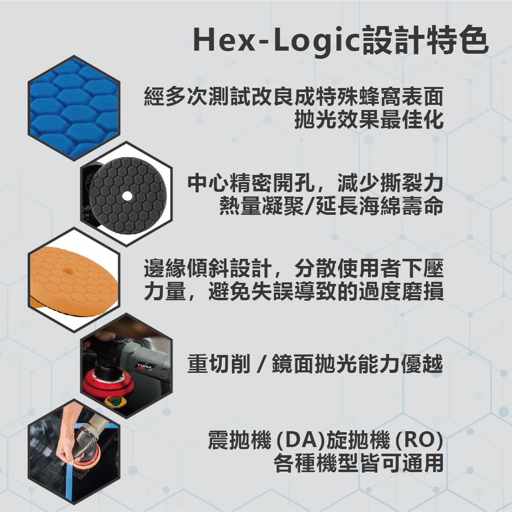 【化學小子 chemical guys】- Hex-Logic 蜂窩拋光棉