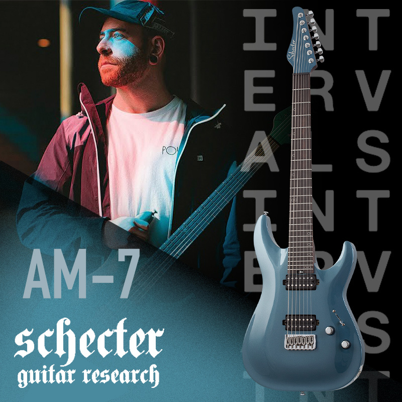 Aaron Marshall 簽名款 Schecter AM-7 七弦 雙雙 電吉他