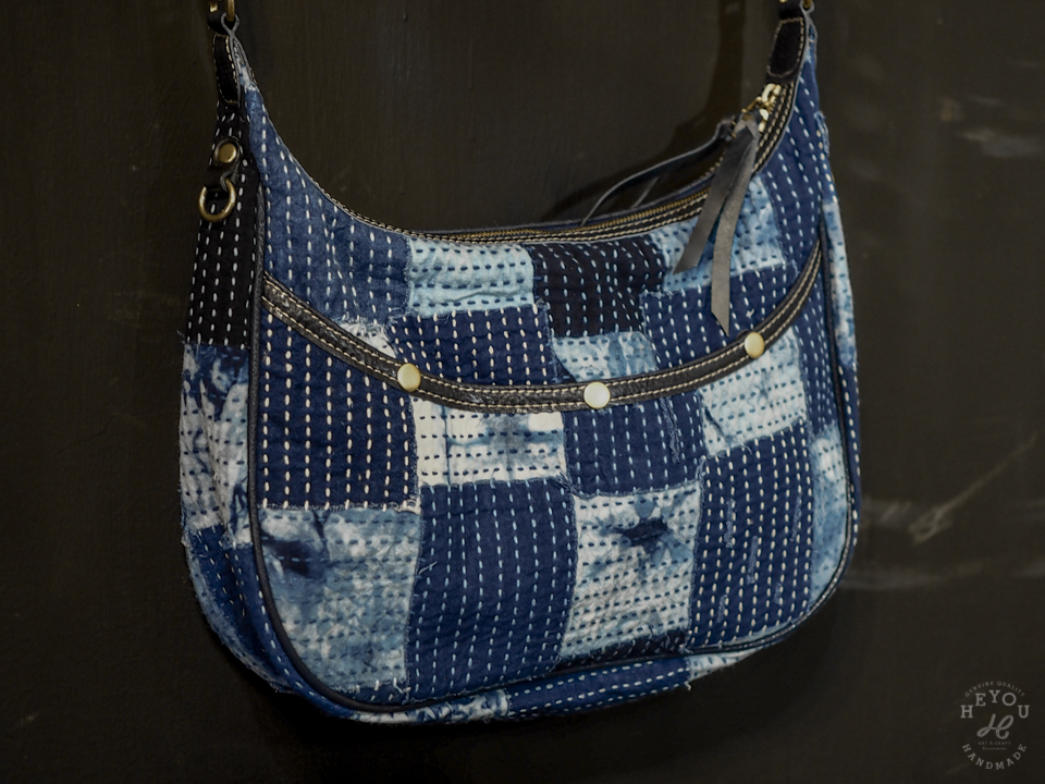 HEYOU Handmade –Easy Hobo Bag 隨身包 - Boro Patch Brown 襤褸