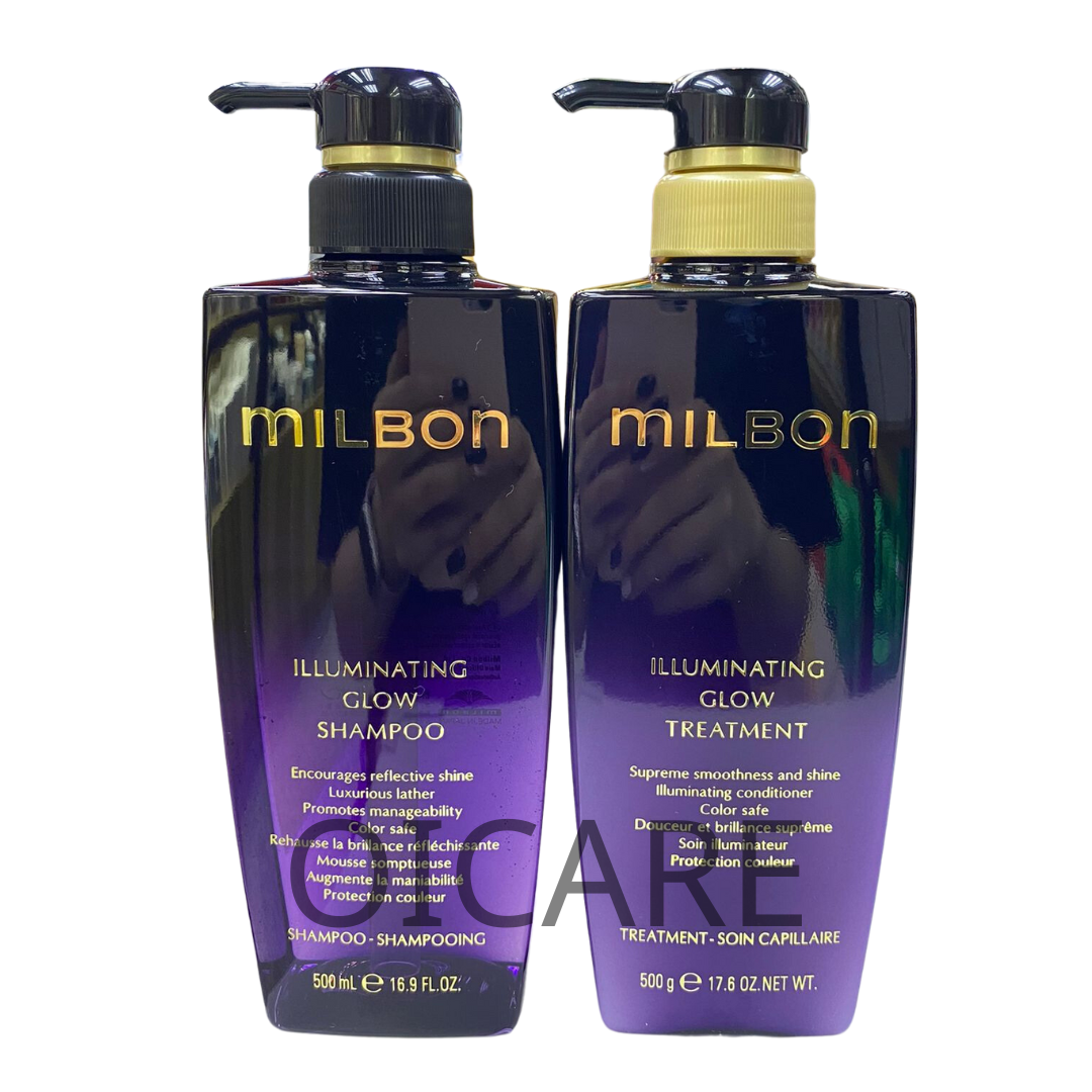 Milbon ILLUMINATING GLOW 500ml 套裝 (自然捲,缺乏光澤髪質)