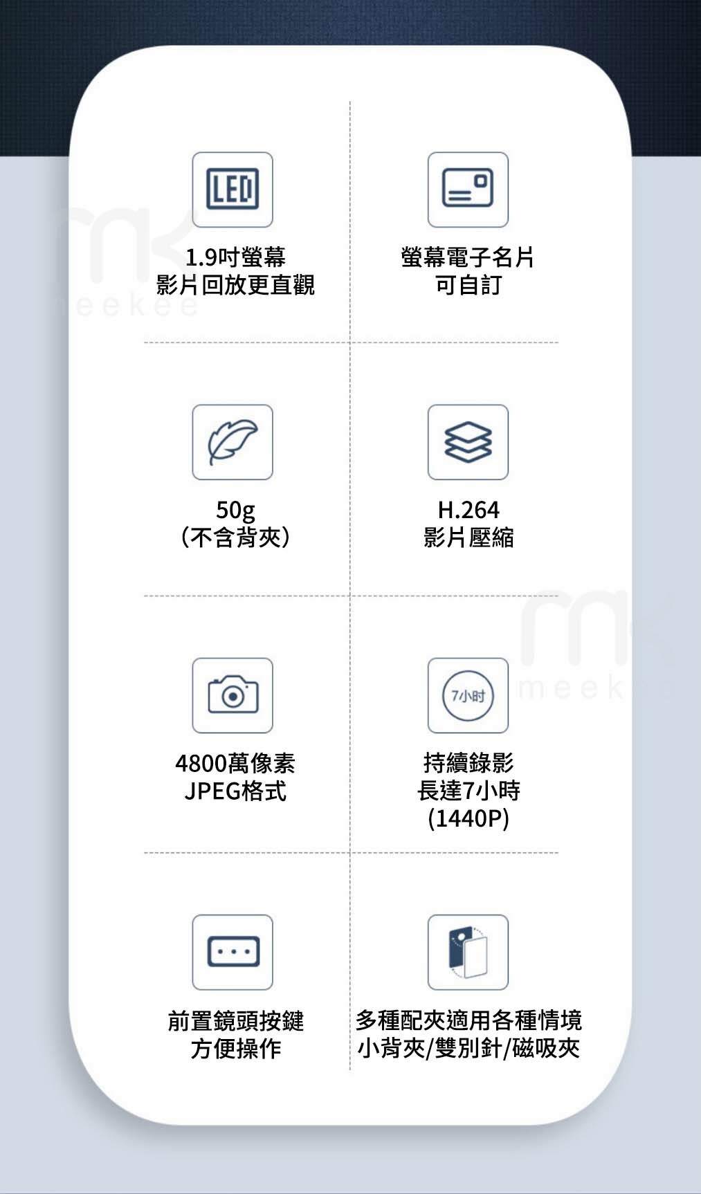meekee T1胸前名牌款密錄器/隨身錄影機