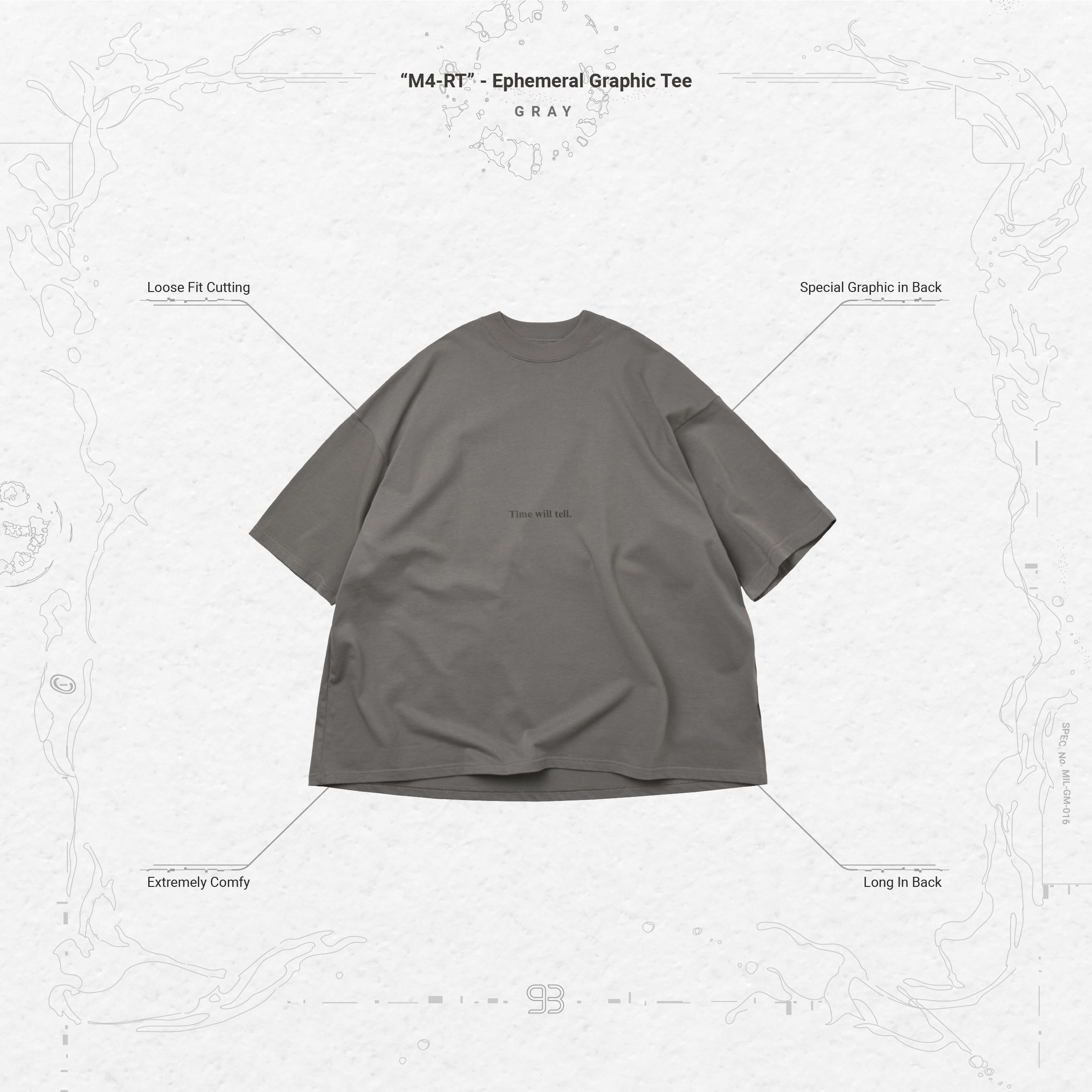 “M4-RT” - Ephemeral Graphic Tee - Gray