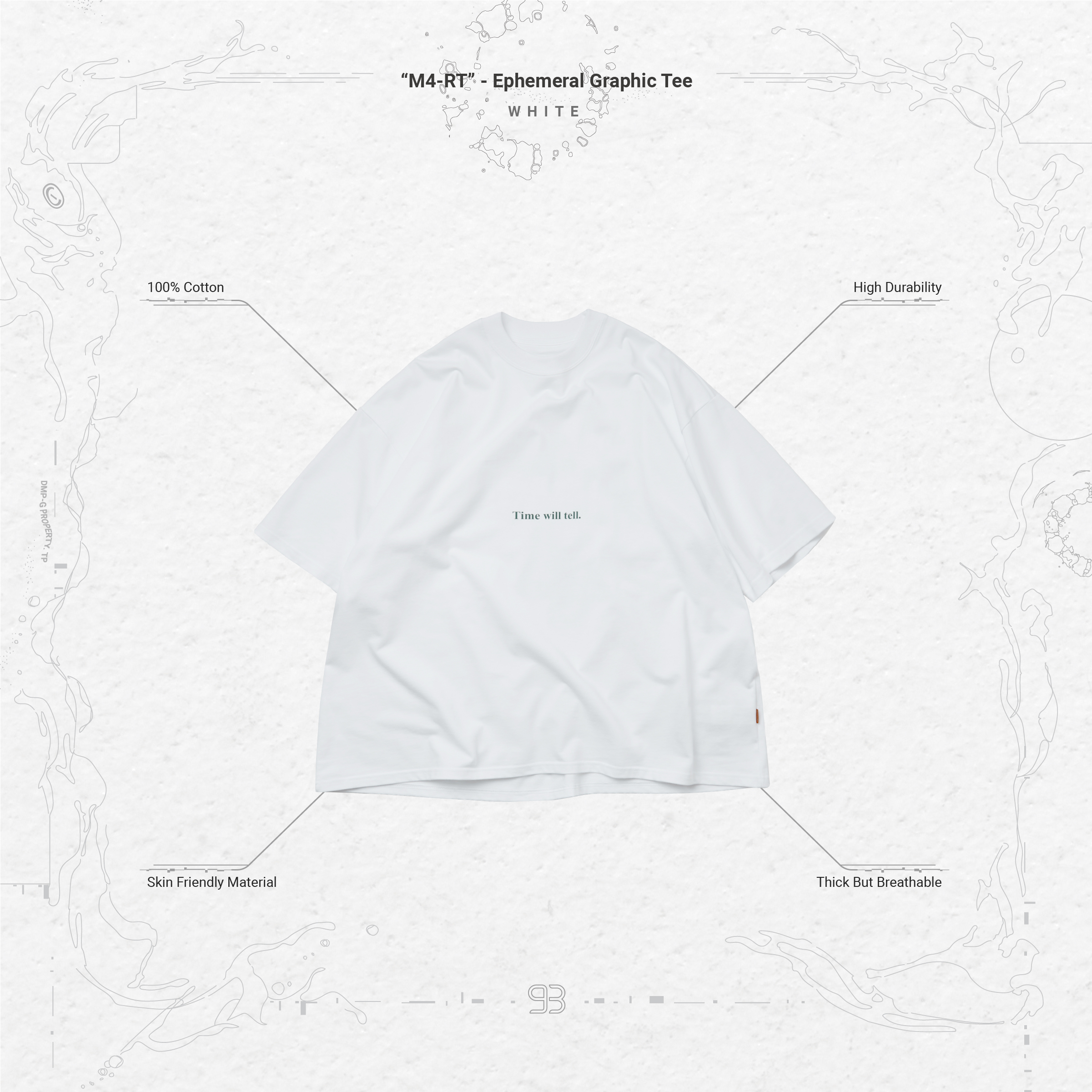 “M4-RT” - Ephemeral Graphic Tee - White