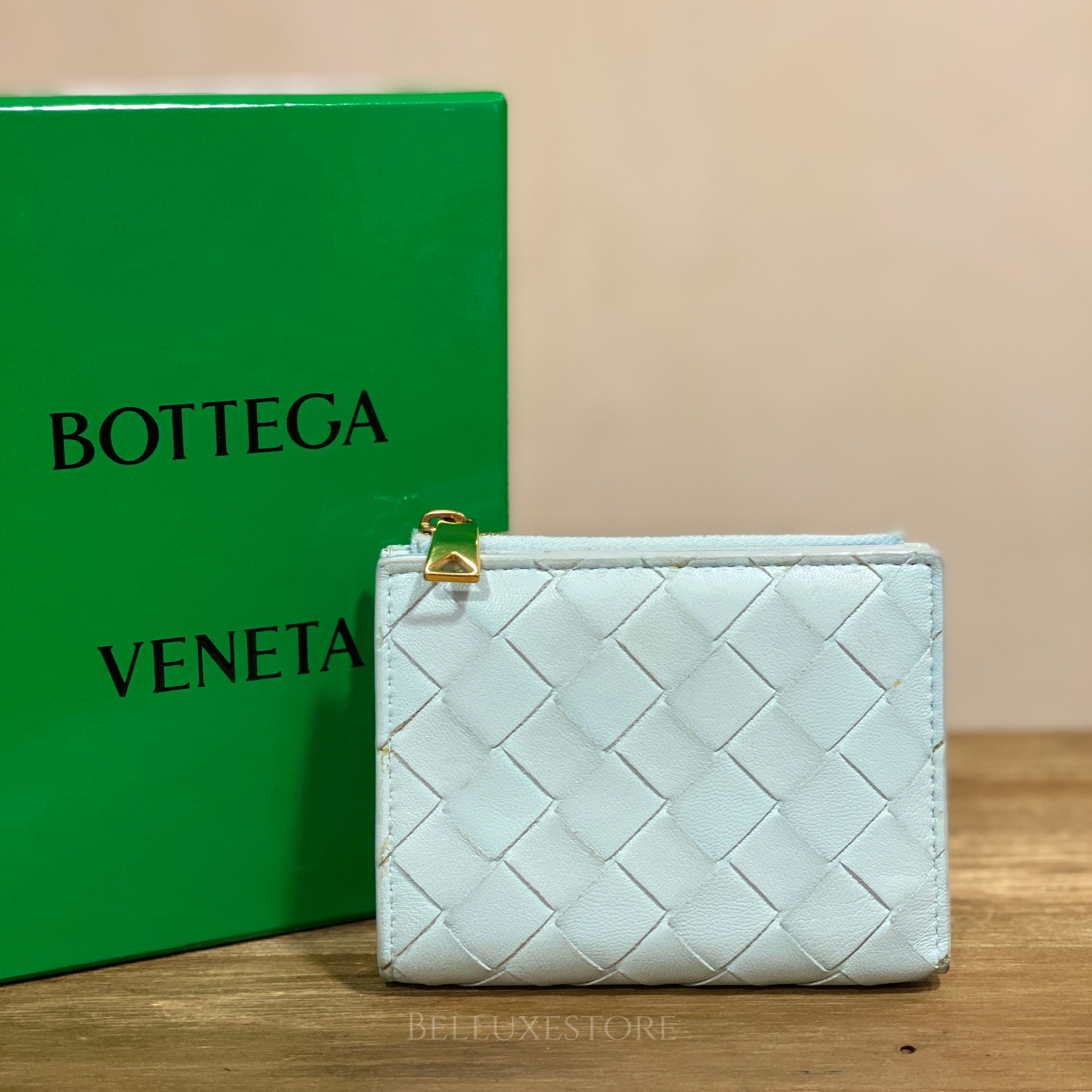 [Pre-owned] BV wallet blue pale