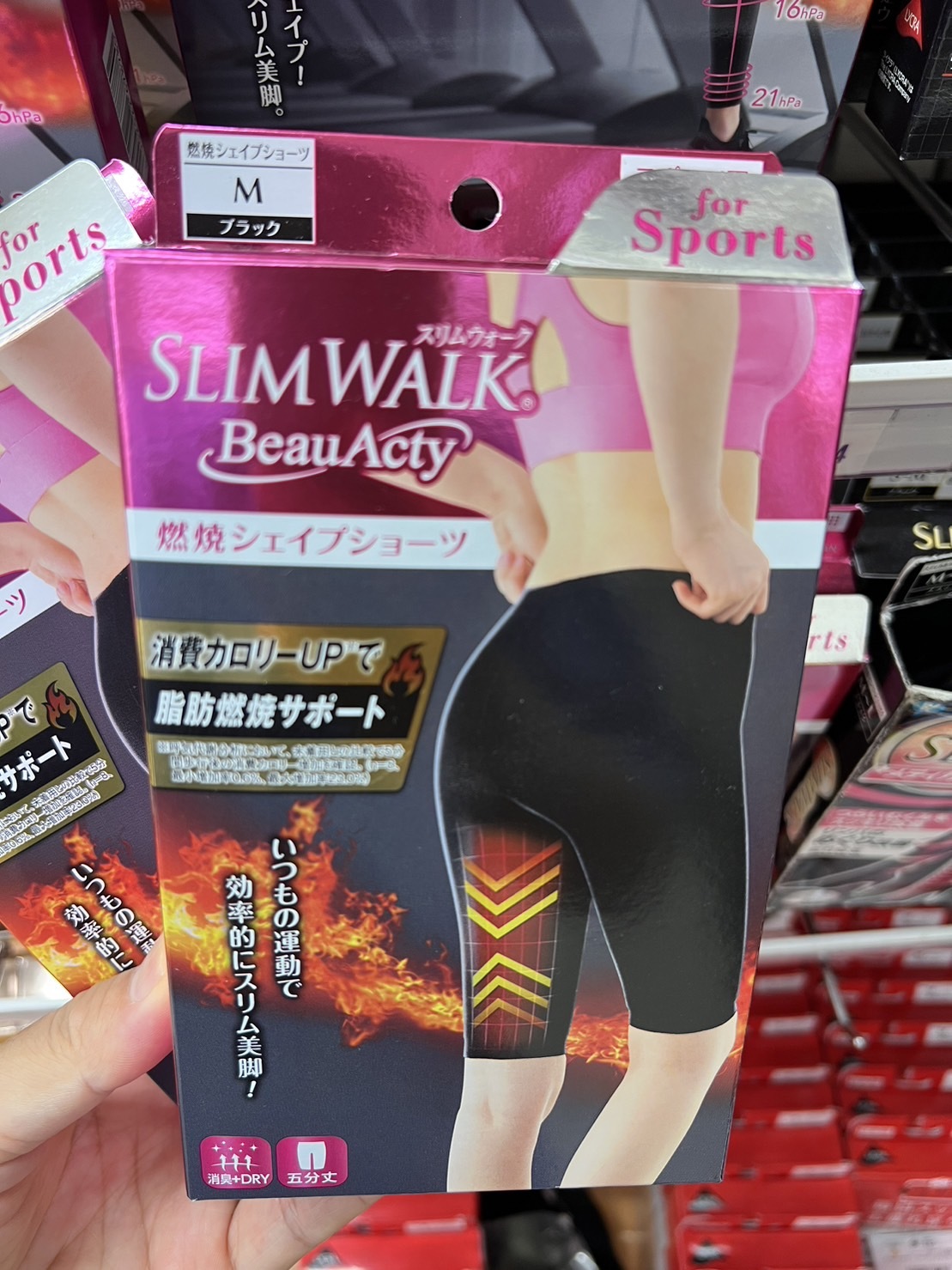 日本製 SLIM WALK 燃燒脂肪美體運動及膝褲(M/L)