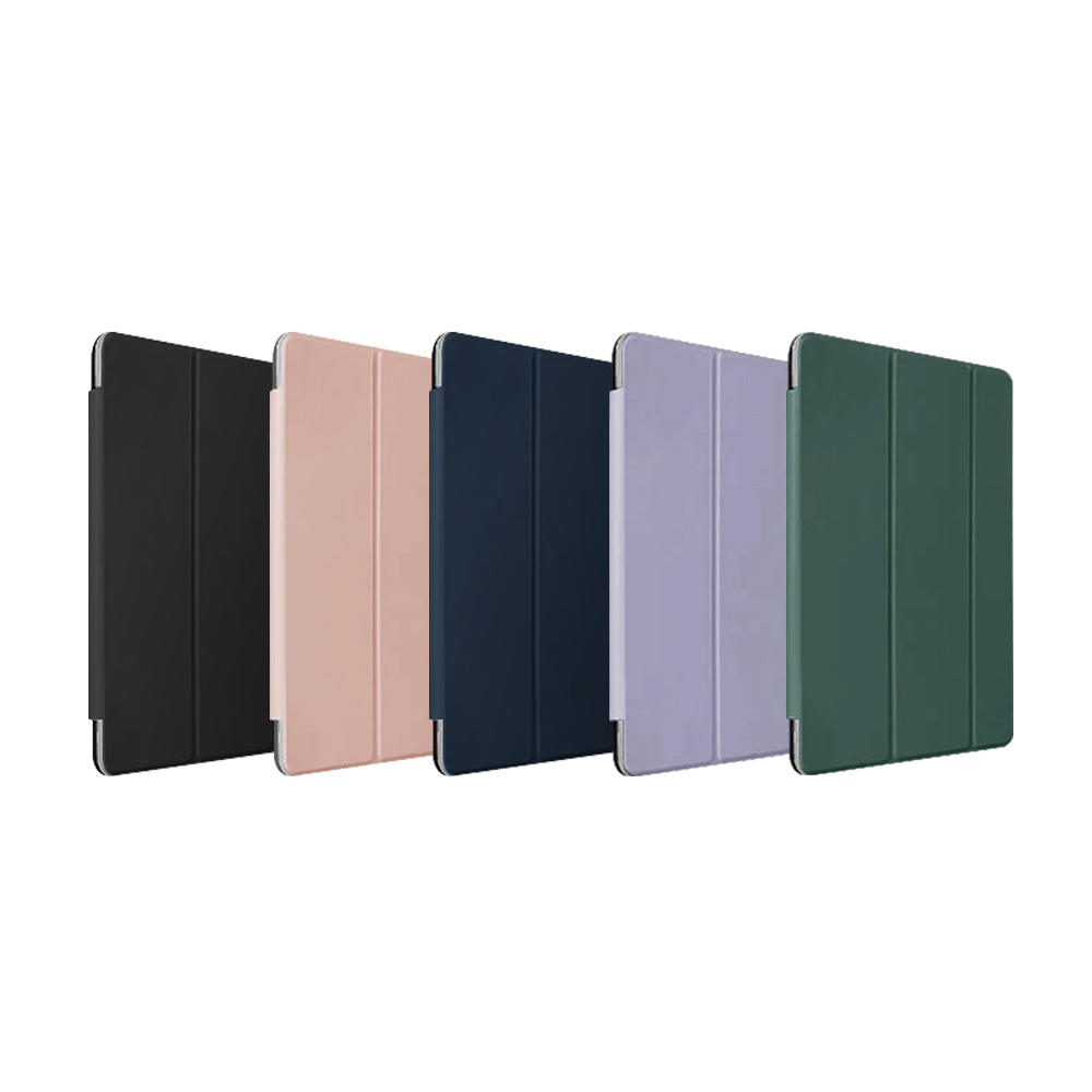 【YOMIX優迷】2022 Apple iPad Air 4/5 10.9吋防摔霧面透殼三折支架保護套(附贈玻