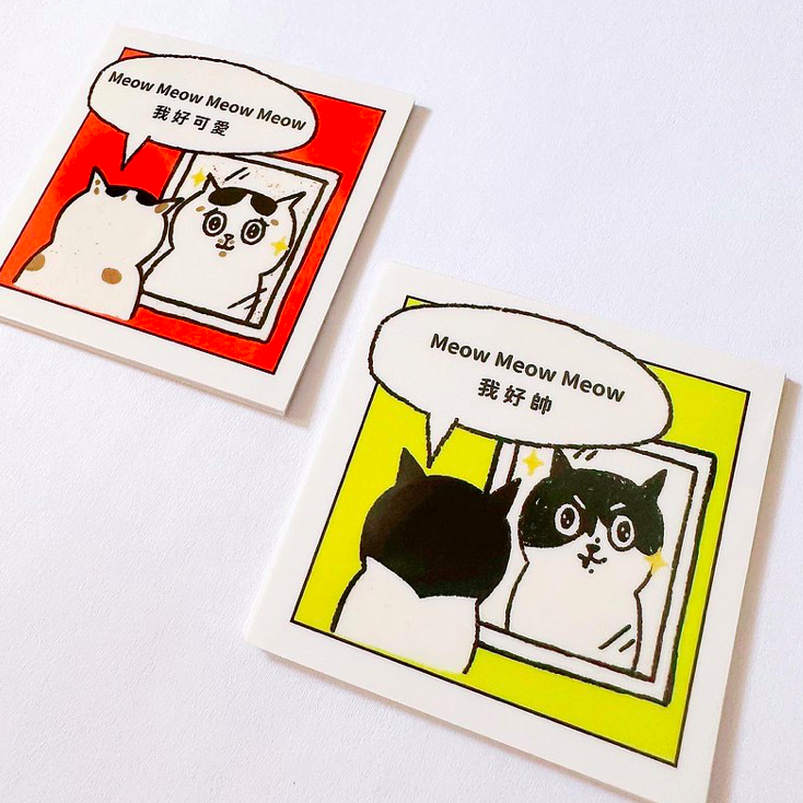 我好可愛 / 我好帥 5入 透明貼紙貼紙｜superB studio