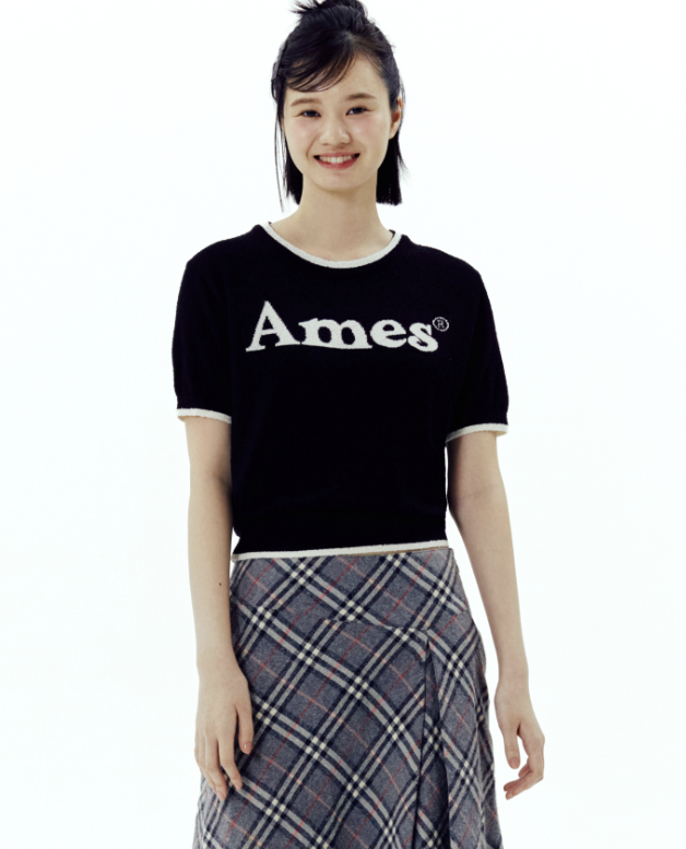 [Ames Worldwide] BASIC LOGO KNIT BLACK