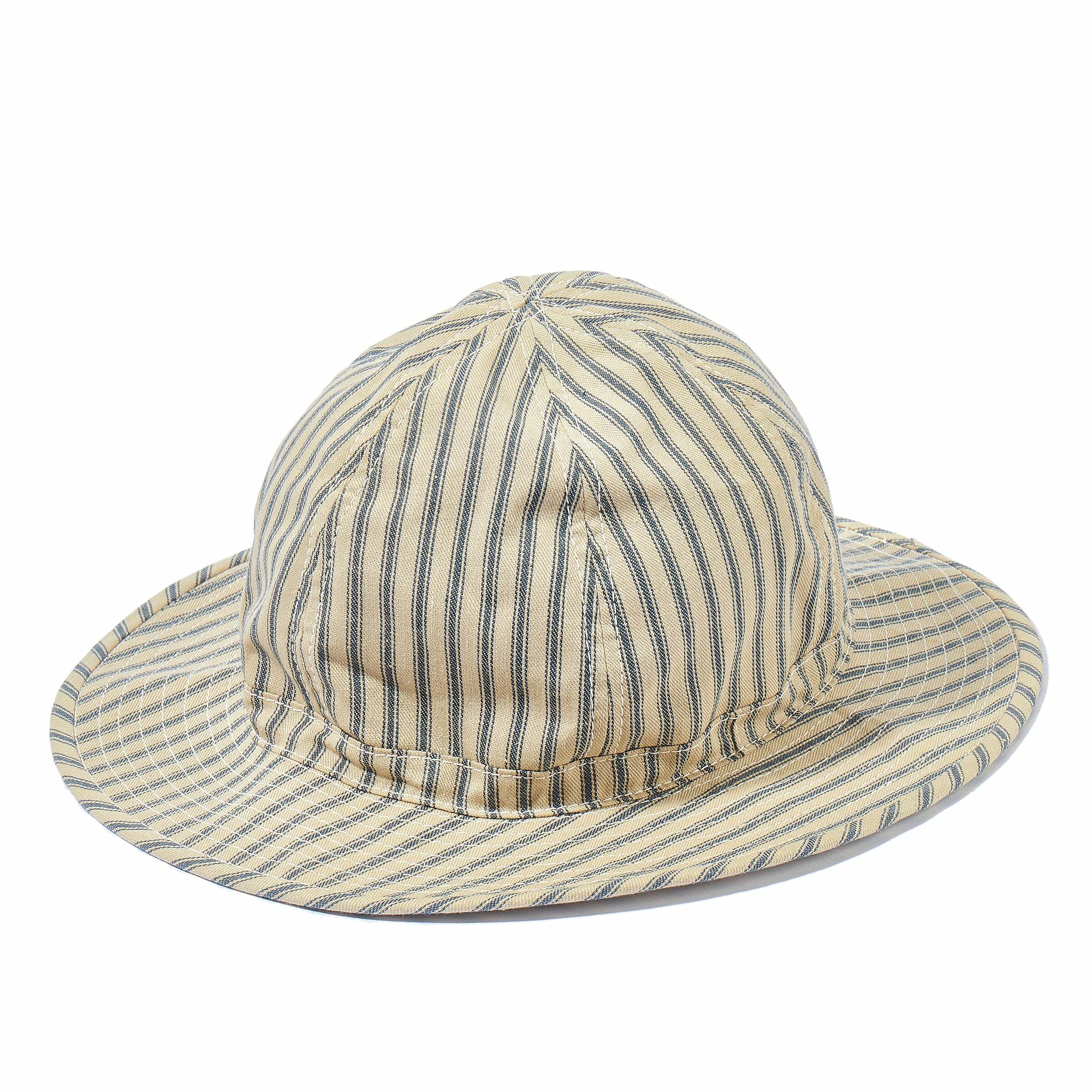 The Real McCoy's - Ticking Stripe Daisy-Mae Hat (Ecru)
