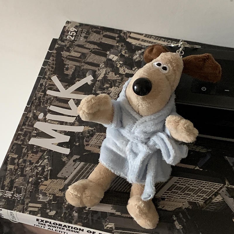 Bathrobe Gromit Doll Keyring 浴袍掌門狗 公仔鎖匙扣