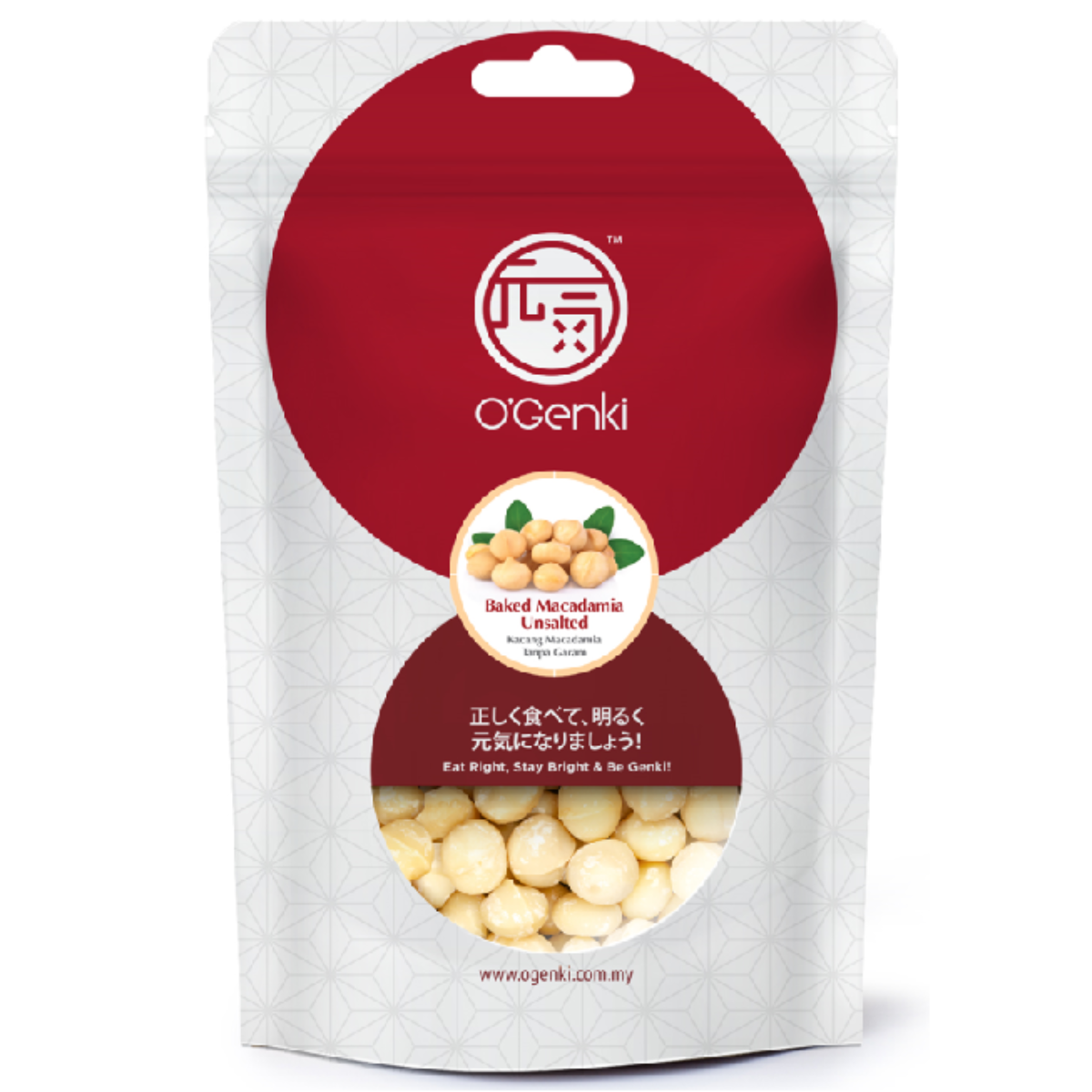 O'Genki Baked Macadamia - Unsalted 100g