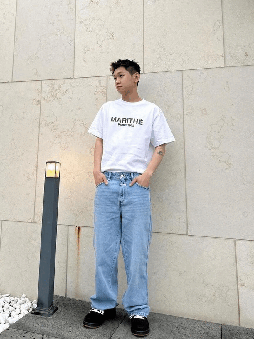 韓國代購｜【MARITHE】REGULAR LOGO TEE (HA309)