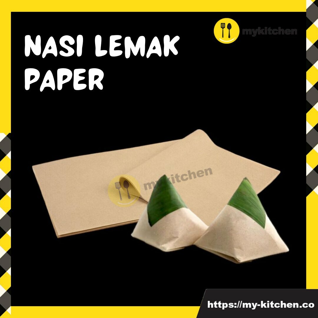 [MY KITCHEN] Nasi Lemak Paper Brown Hawker Paper Food W