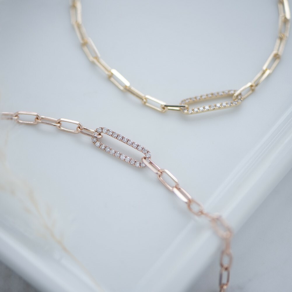 18K block chain bracelet