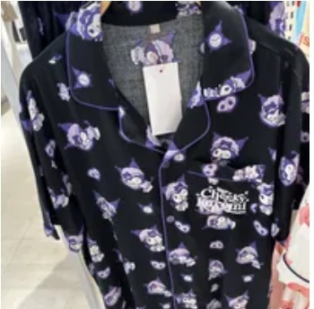 [S] SPAO LOOPY CHEEKY KUROMI SLEEP WEAR,BLACK, SPPPD25U041-9105 (SSP37)