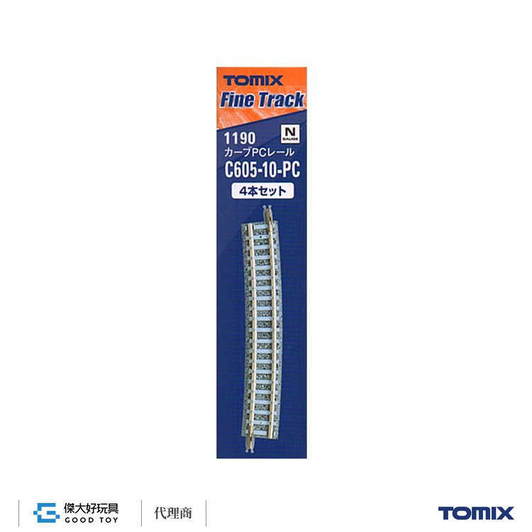 TOMIX 1190 彎軌 C605-10-PC (F)(4入) 水泥枕