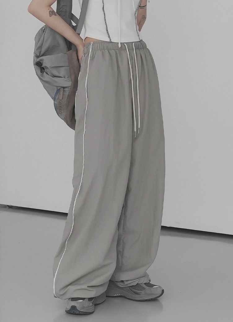 Piping Raff Nylon Cargo Pants