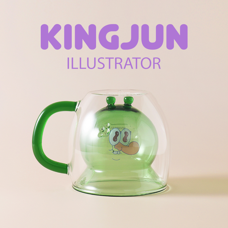 好玻 GOODGLAS ×KINGJUN-BT造型雙層把手杯