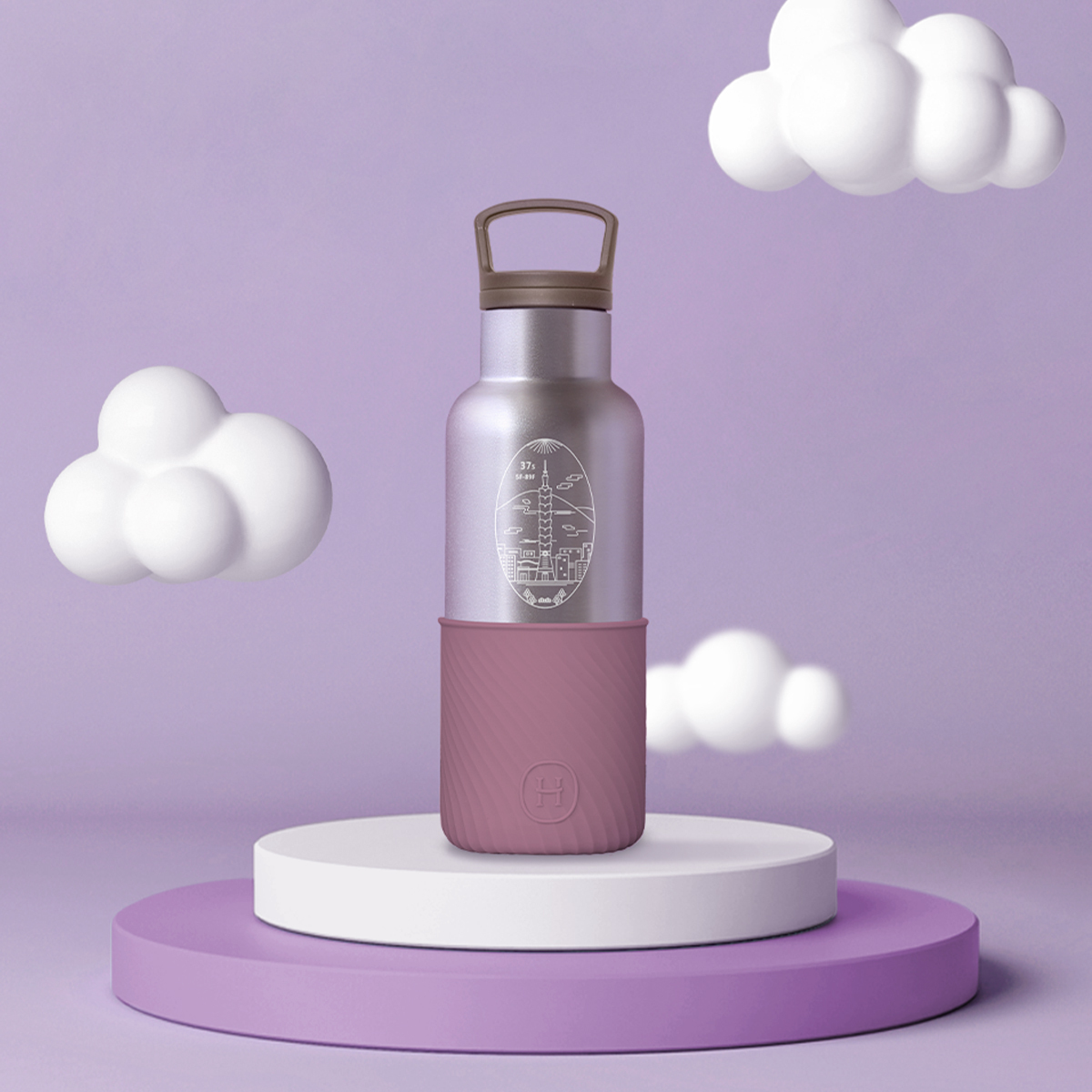 【HYDY X TAIPEI 101】2023全新聯名-480ml星紫瓶-乾燥玫瑰| 附贈101品牌環保袋