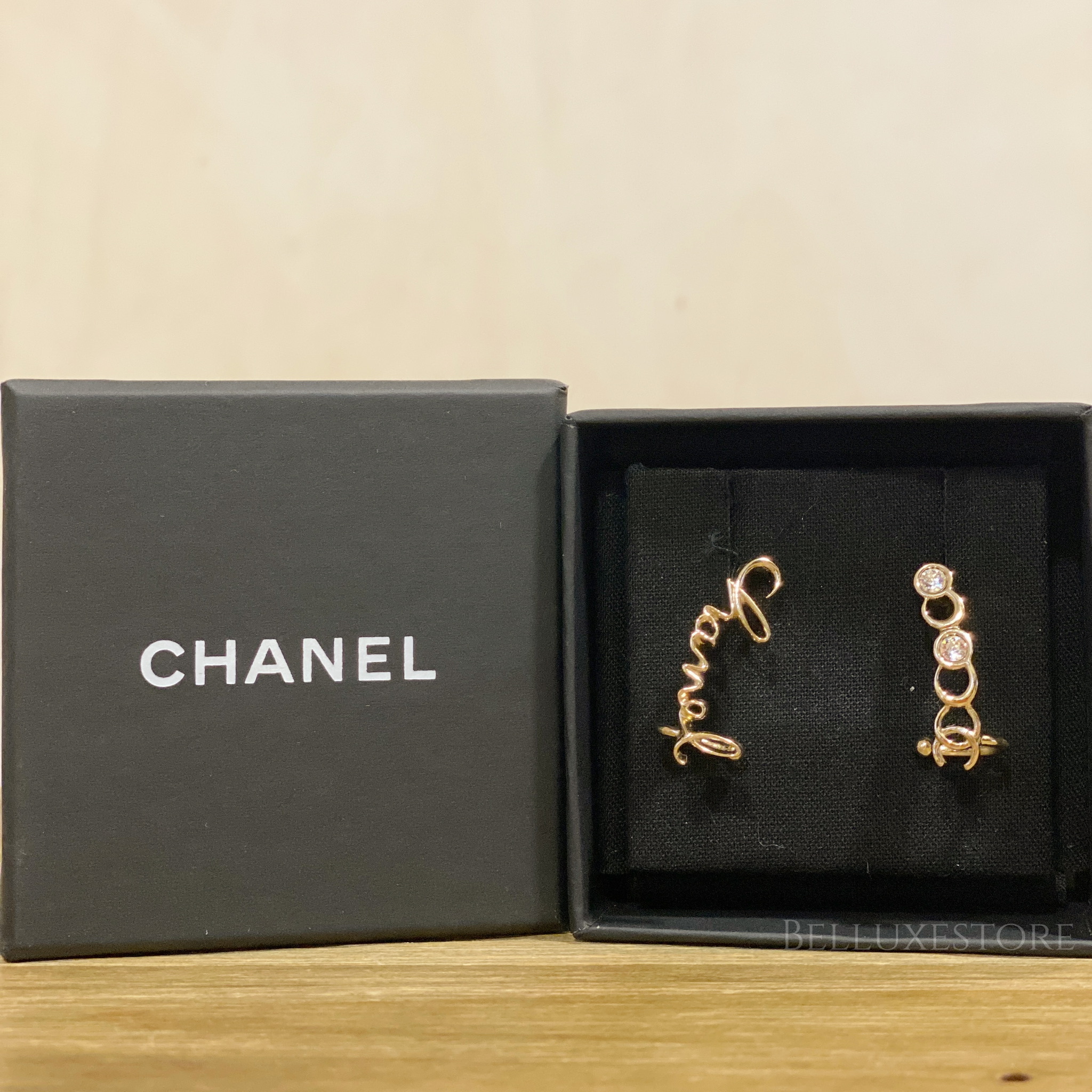 [Pre-owned] Chanel coco earrings gold
