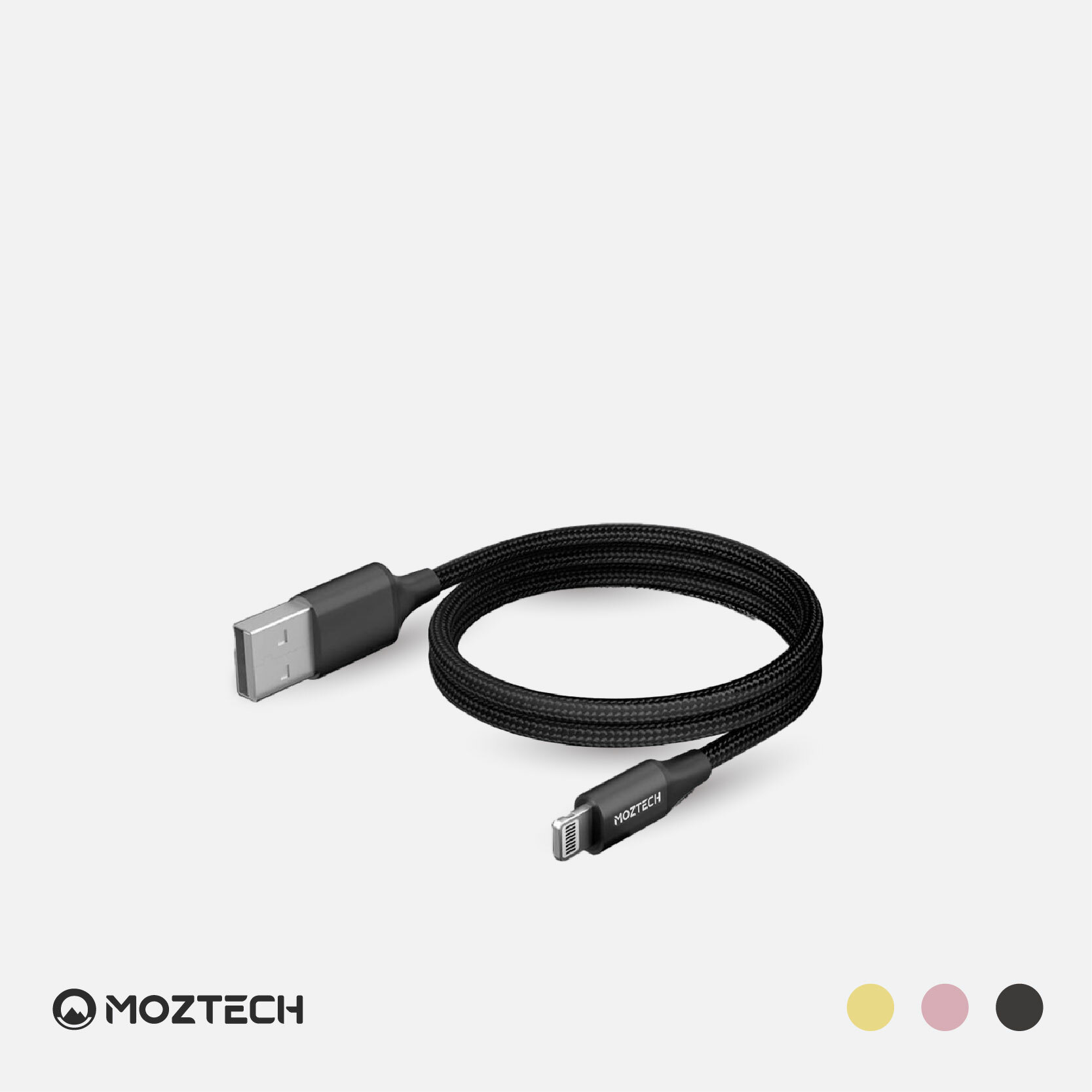 MOZTECH｜PD 20W 編織傳輸充電線 Type-C/USB-A to Lightning