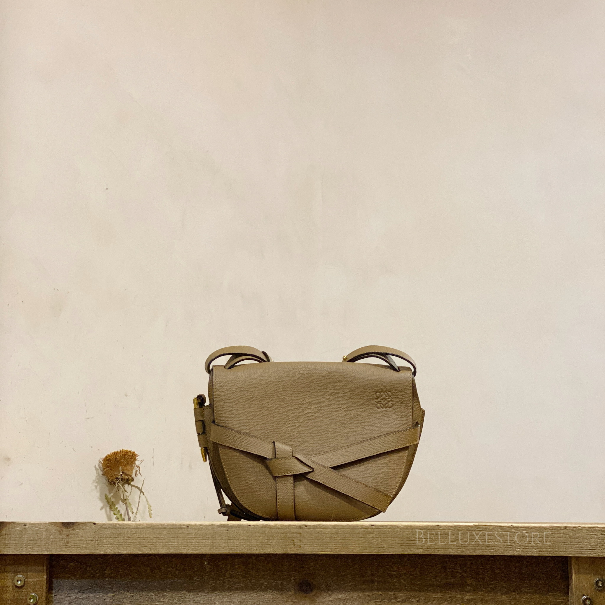 [Pre-owned] Loewe gate bag small brown