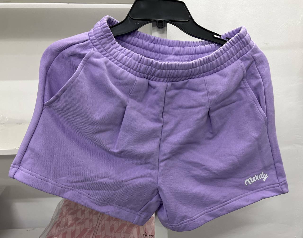 [K] NERDY W'S CURSIVE LOGO SHORTS (NERDY ORIGIN FIT),LIGHT PURPLE ...
