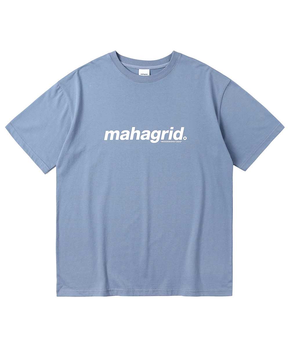 [MAHAGRID] BASIC LOGO TEE[BLUE]