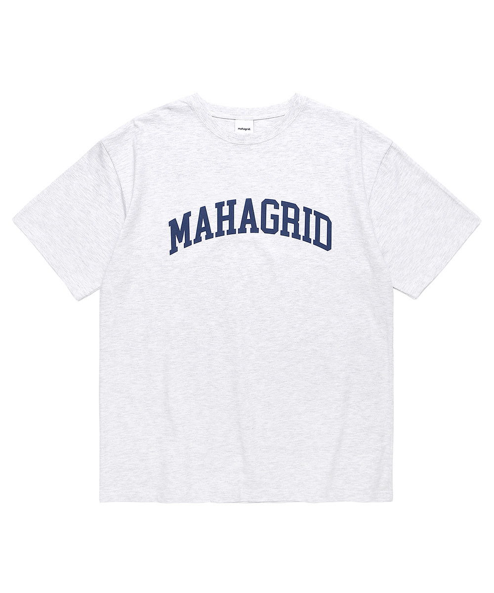 [MAHAGRID] VARSITY LOGO TEE[LIGHT GREY]