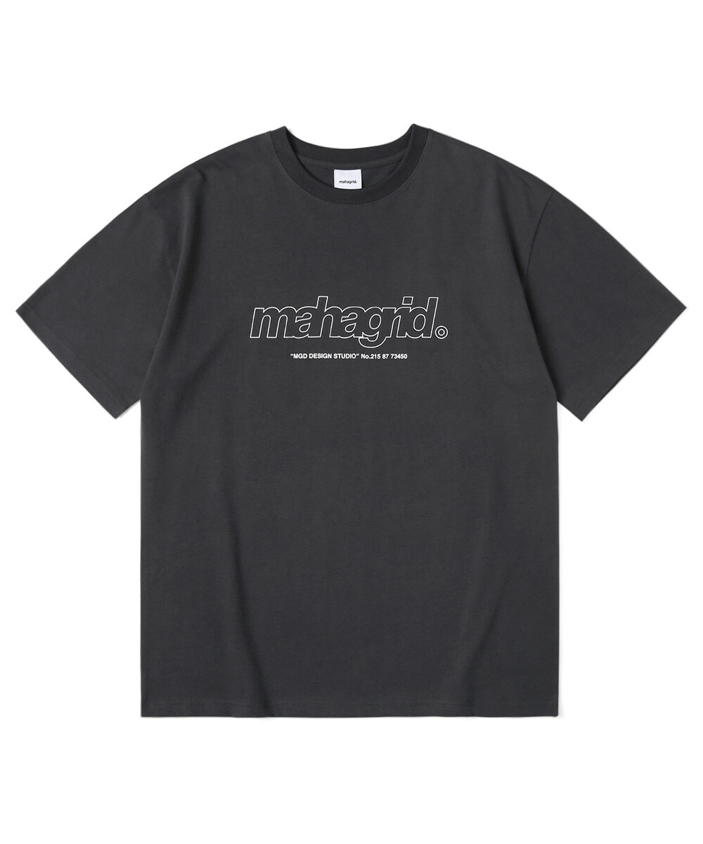 [MAHAGRID] THIRD LOGO TEE[CHARCOAL]