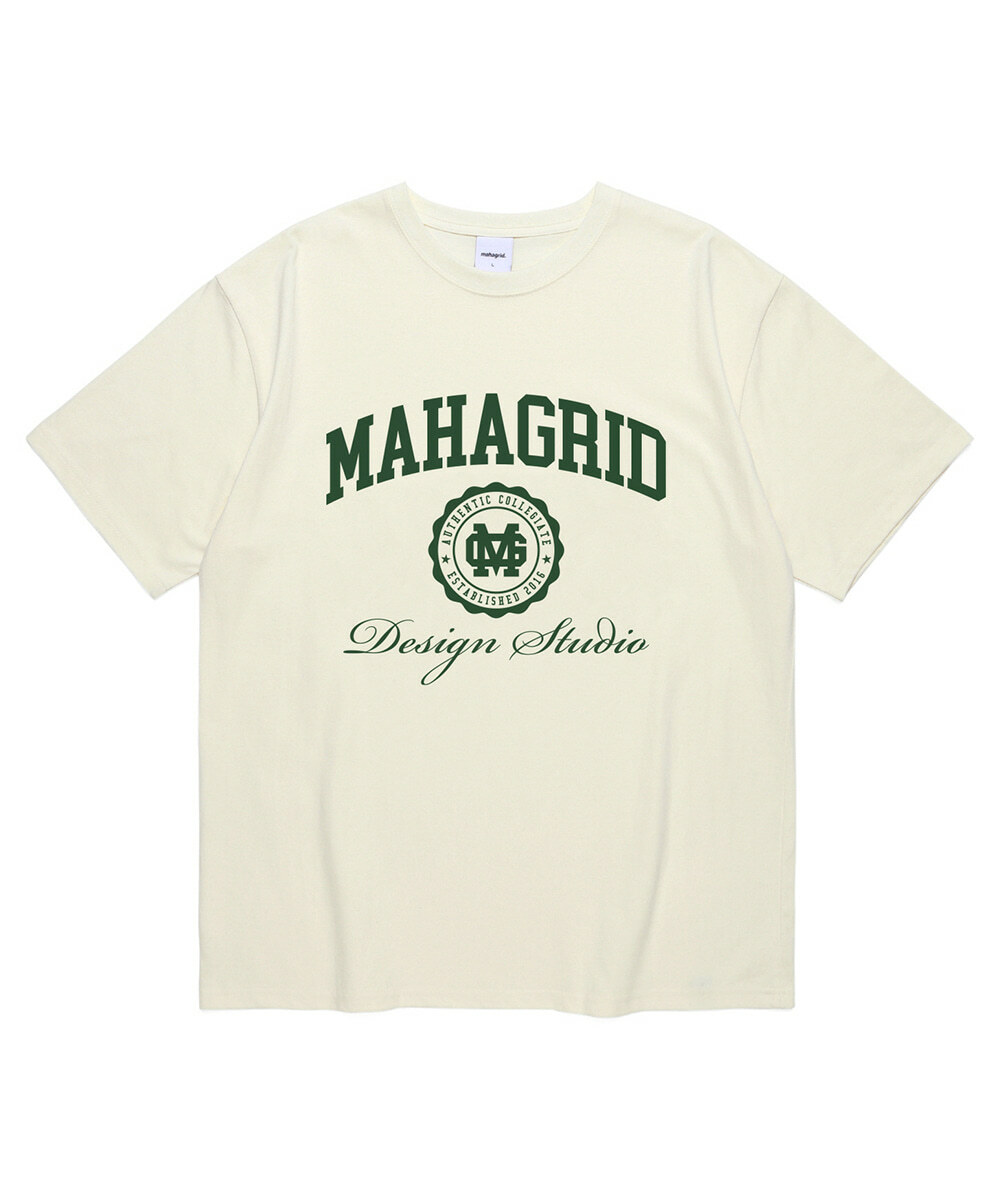 [MAHAGRID] AUTHENTIC LOGO TEE[CREAM]