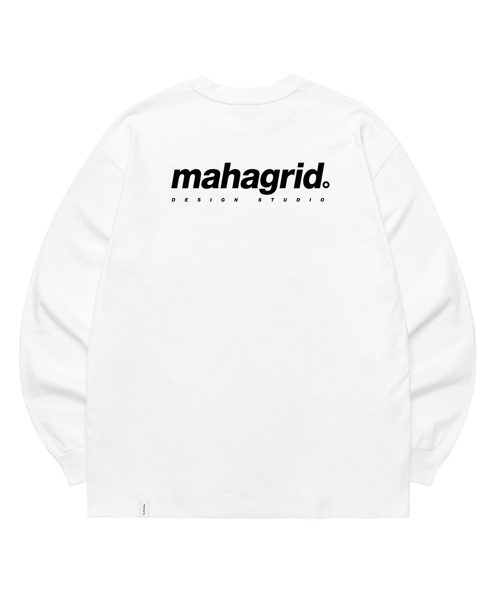 [MAHAGRID] ORIGIN LOGO LS TEE[WHITE]