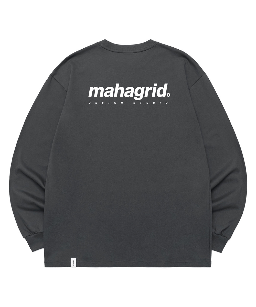 [MAHAGRID] ORIGIN LOGO LS TEE[CHARCOAL]
