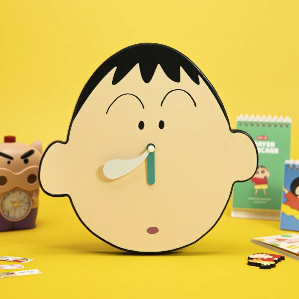 CRAYON SHIN-CHAN Maeng-Gu Wall Clock 蠟筆小新 阿呆鼻涕 靜音掛牆時鐘