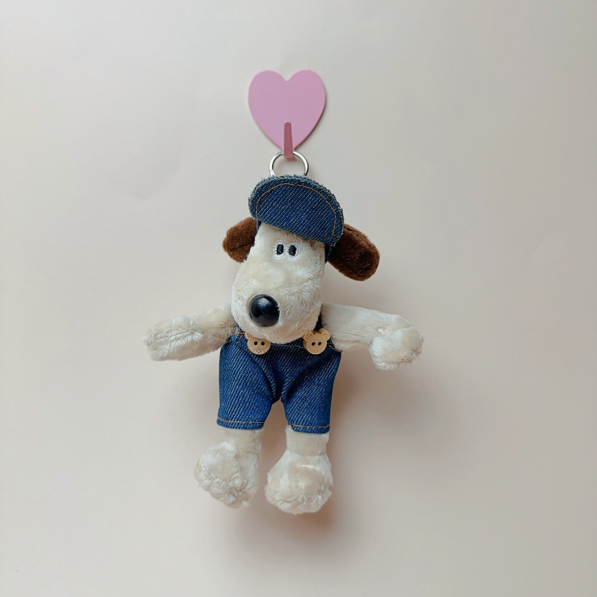 Denim Gromit Doll Keyring 牛仔工人褲掌門狗 公仔鎖匙扣