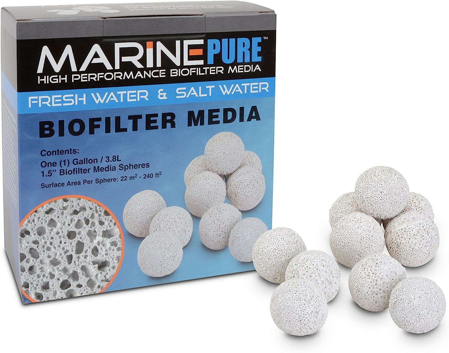 Marine Pure Biofilter Media Block (8” x 4” x 4”)