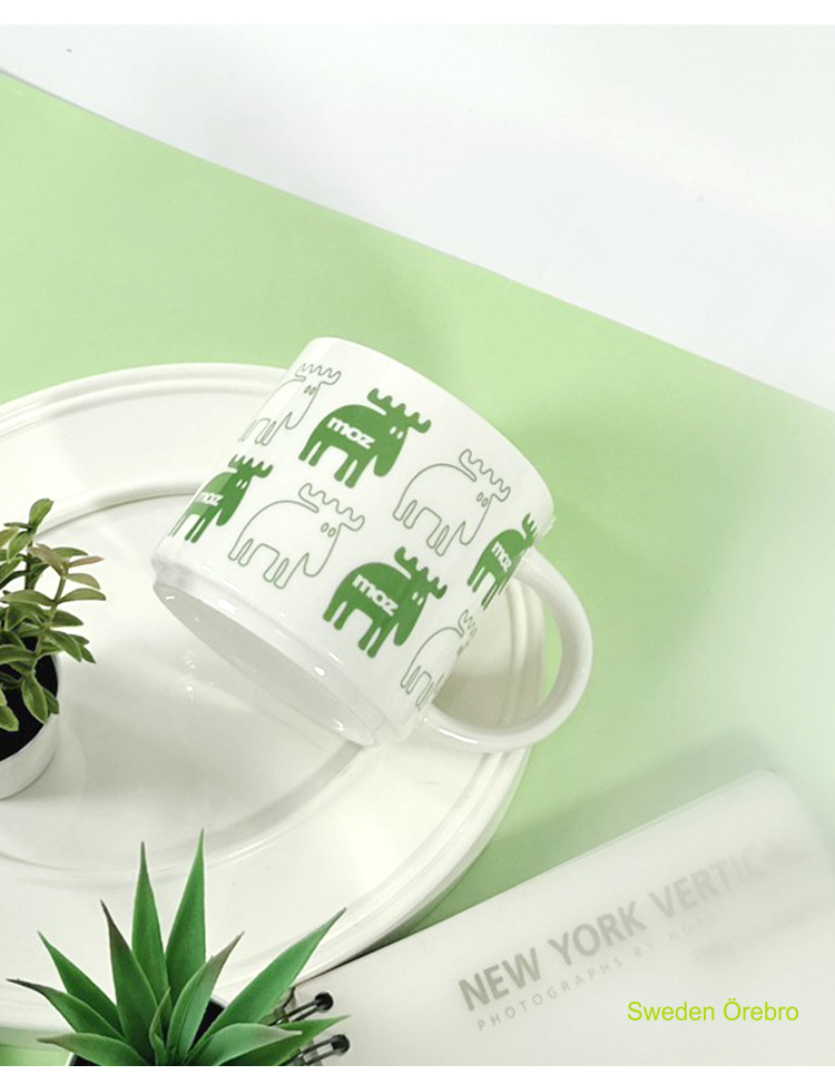 moz 瑞典駝鹿 瑞典 北歐駝鹿疊疊馬克杯440ml(奇異果綠) - PChome 24h購物