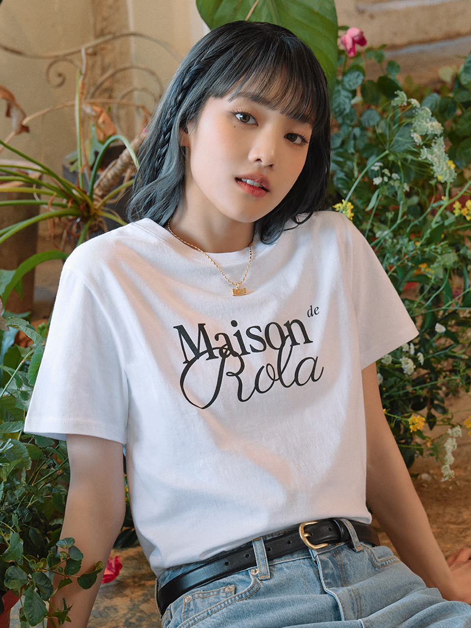 [ROLA ROLA] MAISON DE ROLA HALF T-SHIRTS WHITE