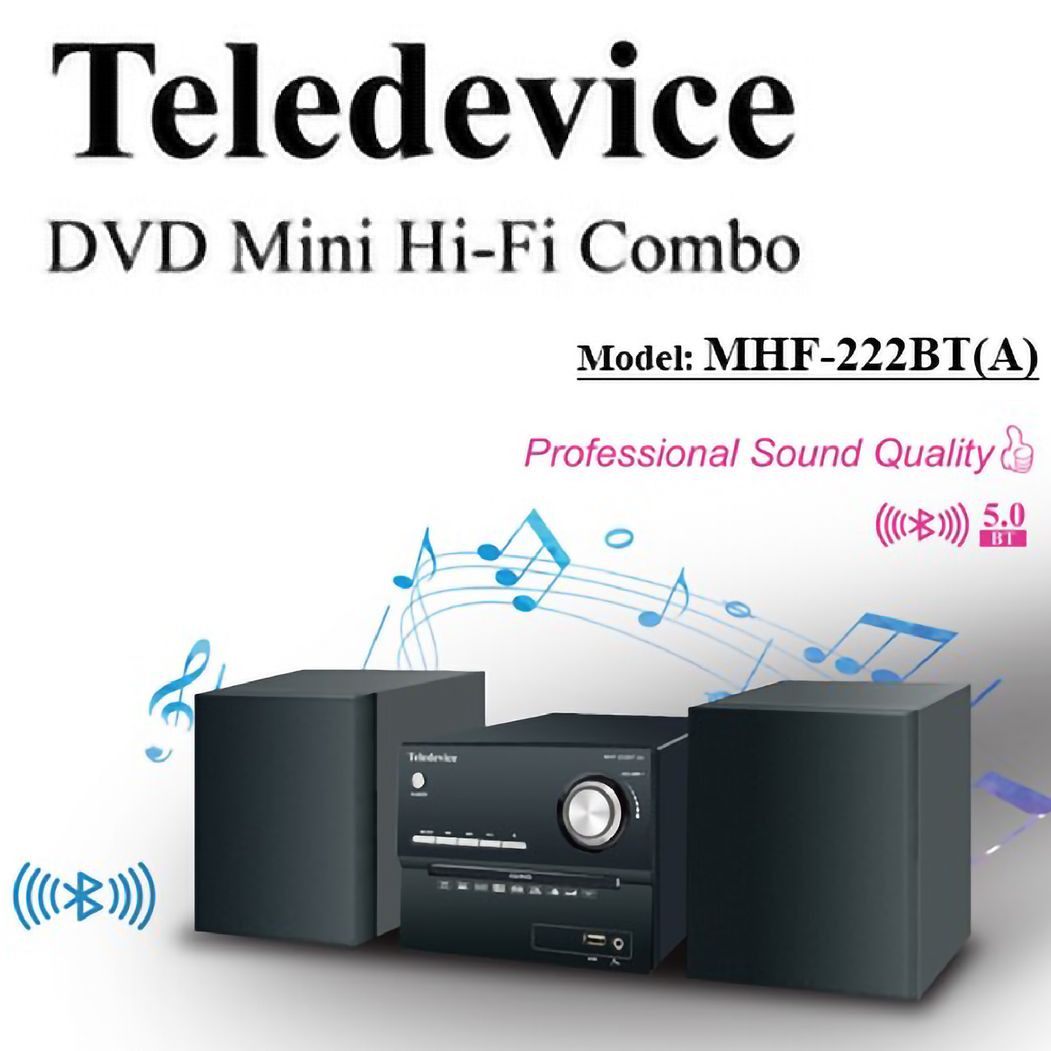 TELEDEVICE MHF-222BT(A) 迷你DVD Hi-Fi 組合