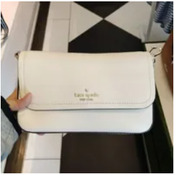 [S] KATE SPADE KA646 ROSIE PEBBLED LEATHER FLAP CROSSBODY,PARCHMENT ...
