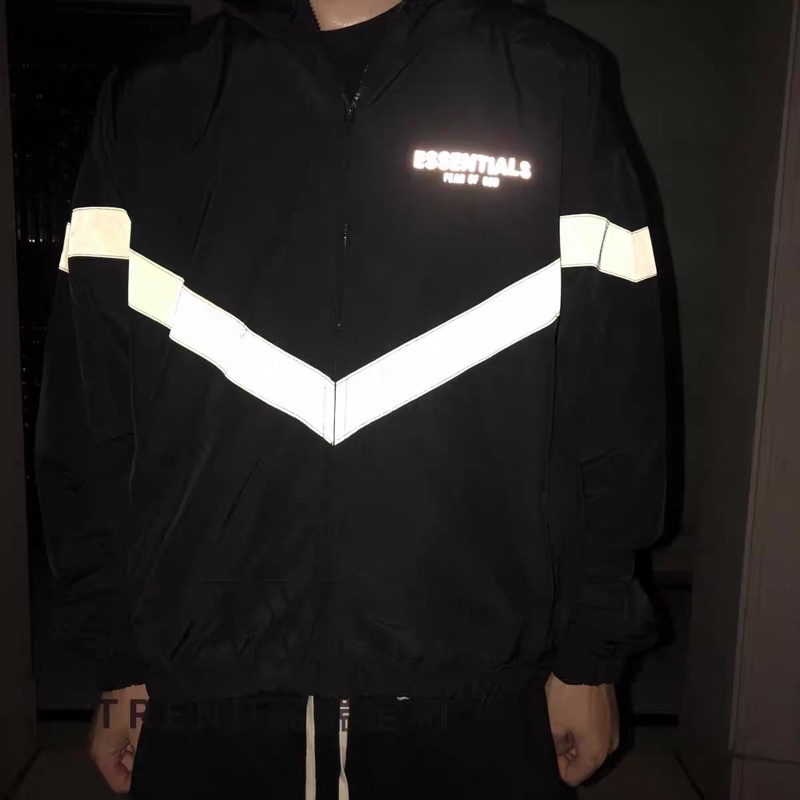 Essentials外套FEAR OF GOD ESSENTIAL 3M反光連帽夾克FOG外套