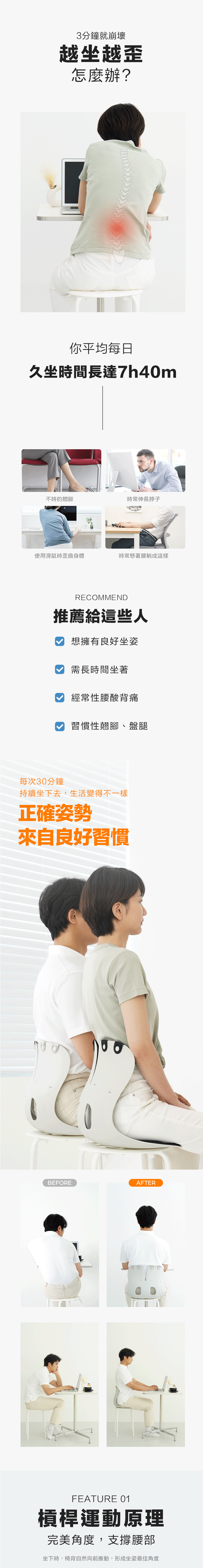 韓國-Curble Grand 3D護脊美學椅墊(象牙灰)
