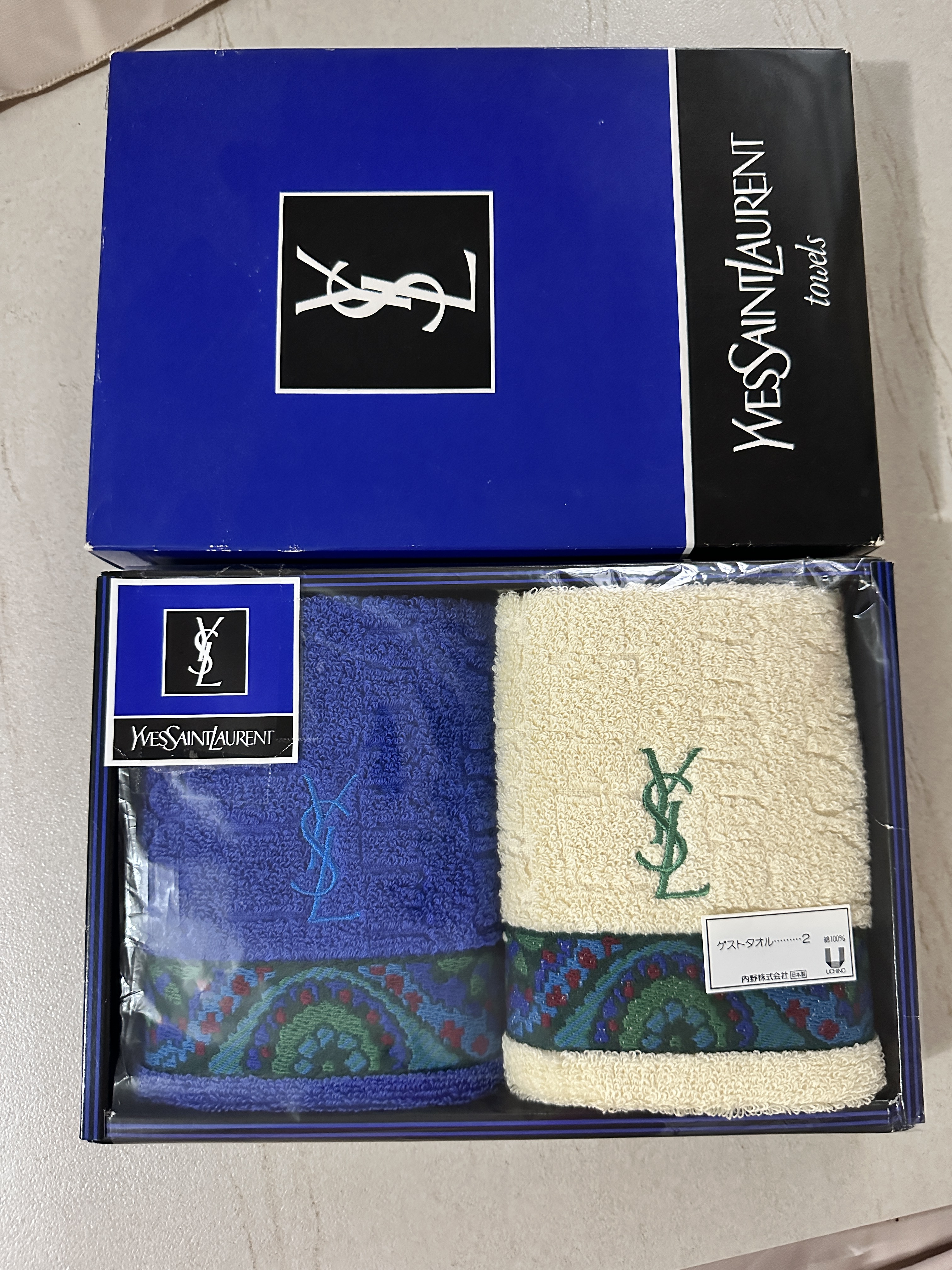 YSL YVES SAINT LAURENT Hand / Face Towels 2 pcs