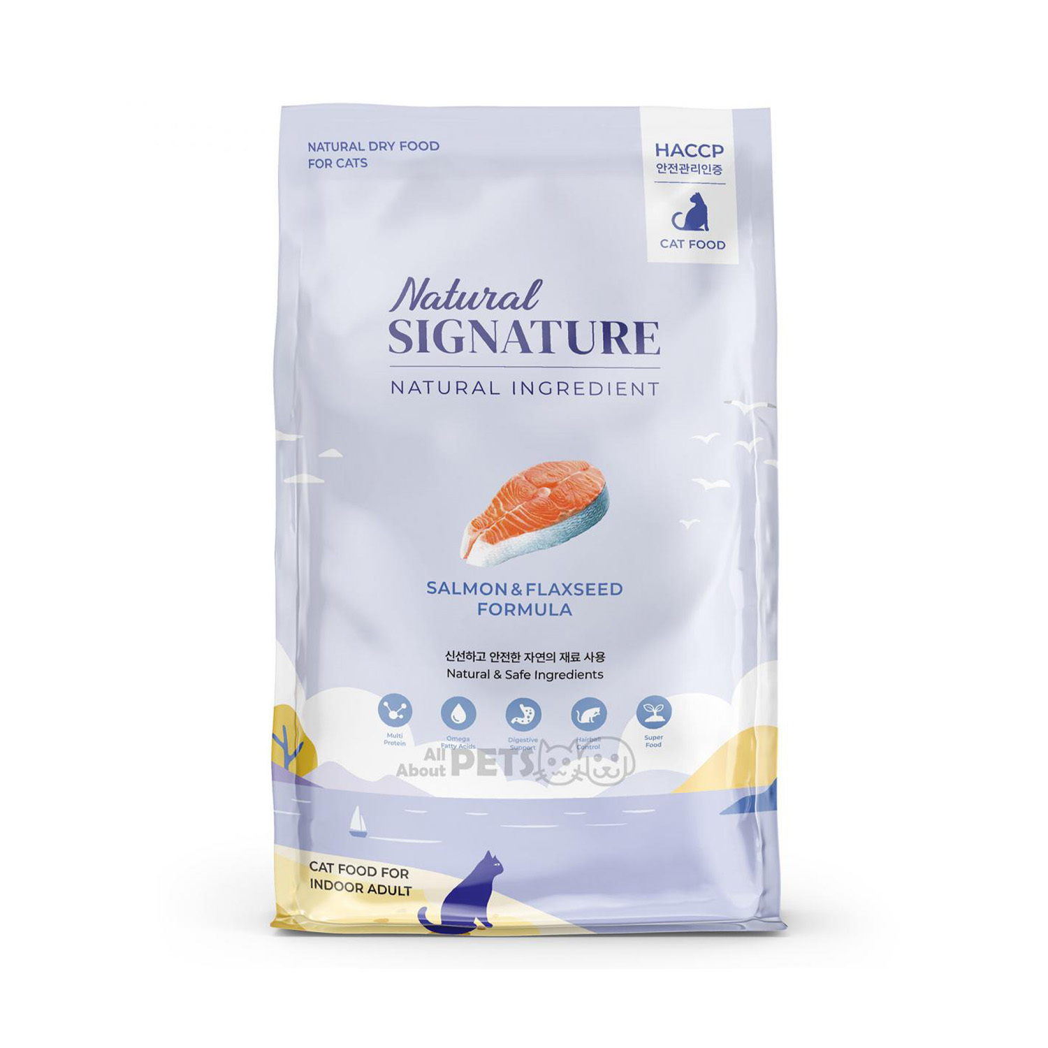 Natural Signature - 全貓三文魚有機亞麻籽抗敏配方貓糧 4.8公斤