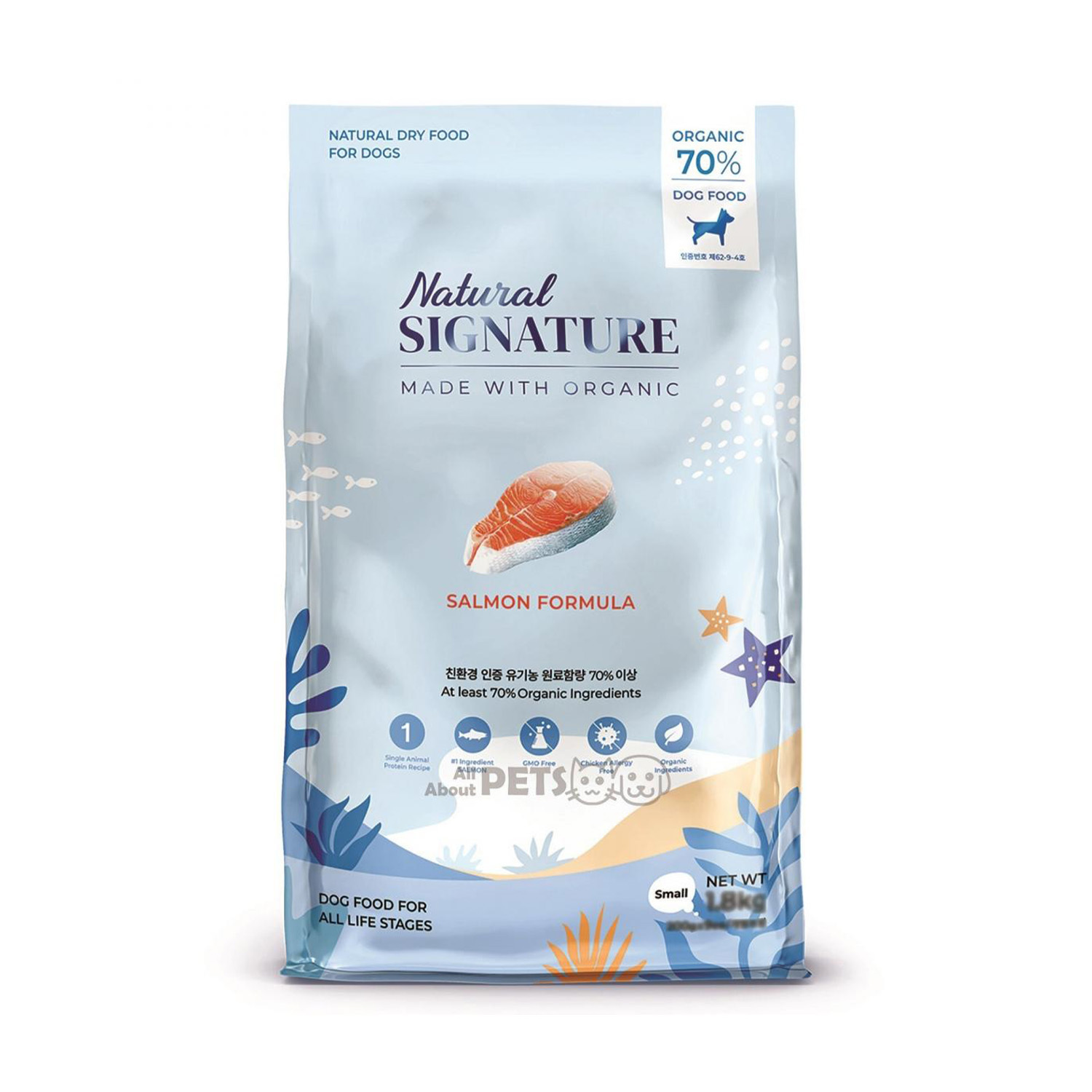 Natural Signature - 全犬單一三文魚天然有機配方狗糧 5.6公斤